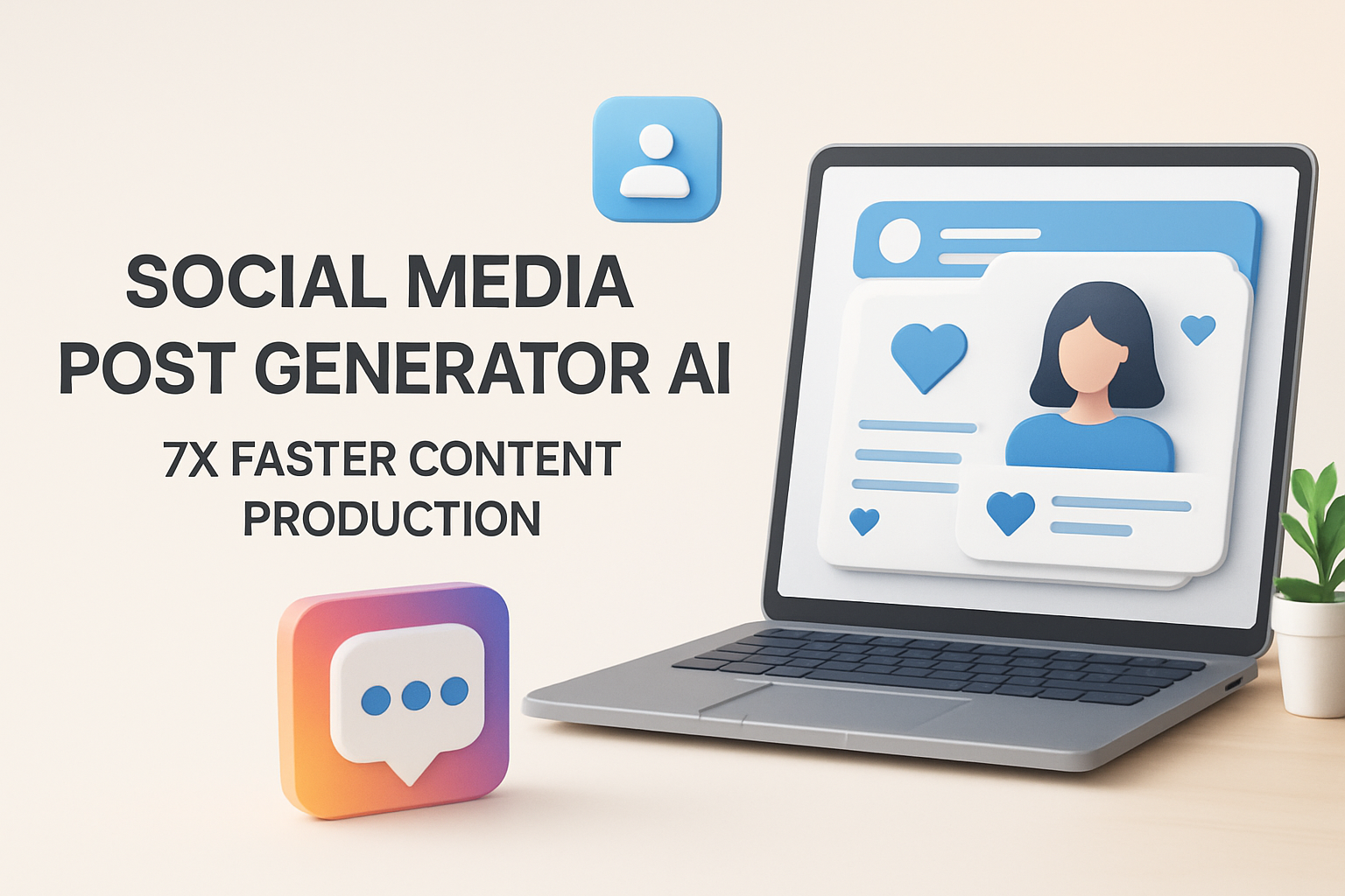 Social Media Post Generator AI: 7X Faster Content Production ...